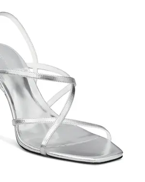 Tory Burch Multi-strap Stiletto Sandals - Silver
