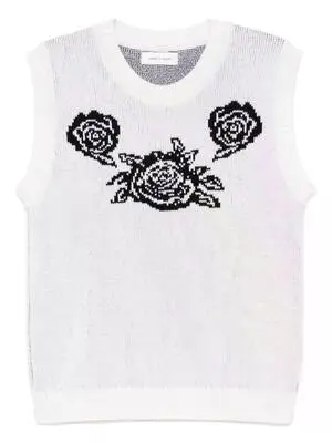 ERNEST W. BAKER Rose-embroidered Vest
