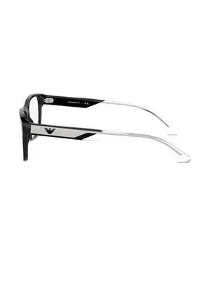 Emporio Armani Rectangle Frame Eyeglasses - Black