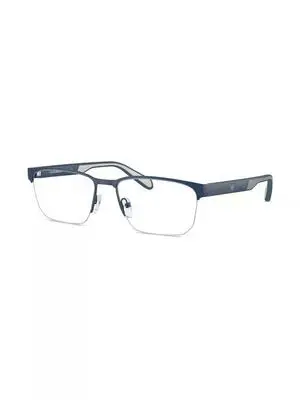 Emporio Armani Logo-engraved Glasses - Blue