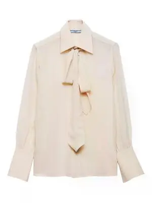 Prada Marocain Shirt - Neutrals