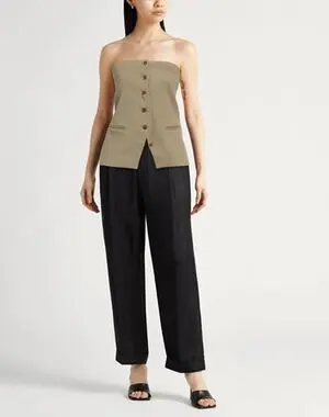 ALYSI Tube Top In Cotton Blend - Beige