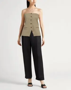 ALYSI Tube Top In Cotton Blend - Beige