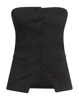 ALYSI Tube Top In Cotton Blend - Black