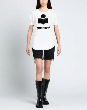 MARANT ETOILE Linen T-shirt - White