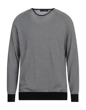 LARDINI Striped Knit Crewneck Sweater