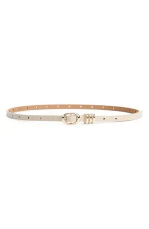 Ettika Triple Keeper Leather Belt - Ivory