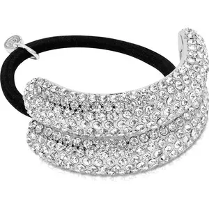 Ettika Crystal Ponytail Holder - Silver