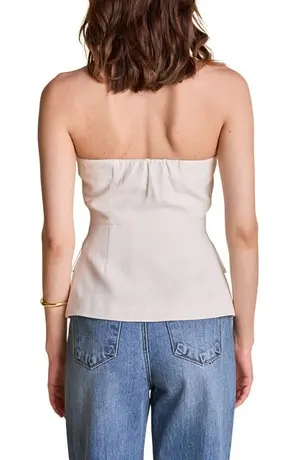 Endless Rose Button Front Strapless Top