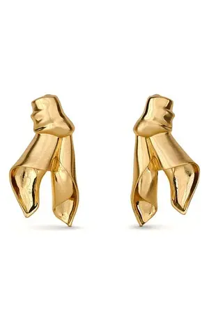 Cult Gaia Winnie Drop Earrings - Brushed Brass