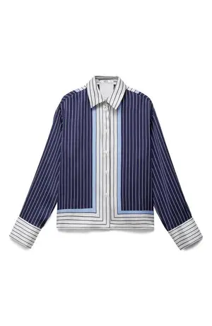Mango Striped Satin Shirt