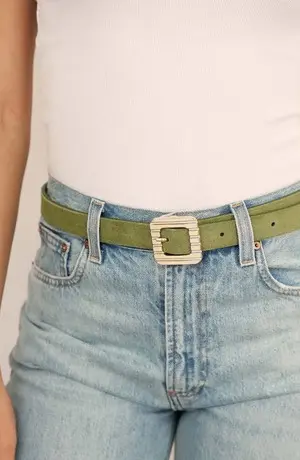 Ettika Suede Belt - Olivine