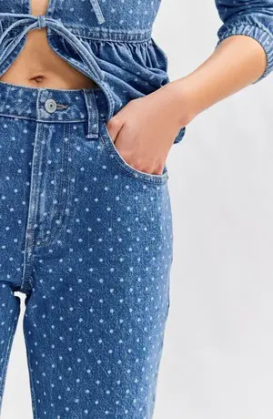 NEXT Polka Dot Straight Leg Jeans