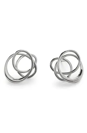 Monica Vinader Nura Wrap Stud Earrings - Sterling Silver