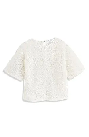 NEXT Floral Mesh Boxy Top