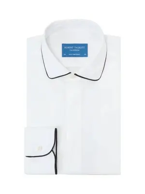Robert Talbott Reeves Piped Formal Shirt In Contemporary Fit