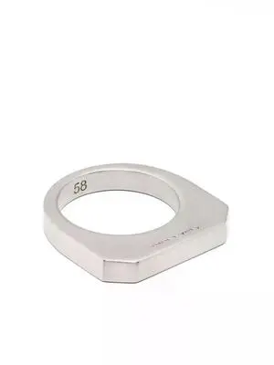 Rick Owens Logo-detail Ring - Silver