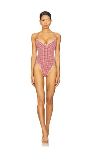 Women's Lace-Up Back One-Piece Swimsuits