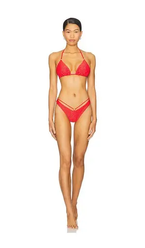 Luli Fama Sunset Glow Triangle Bikini Top