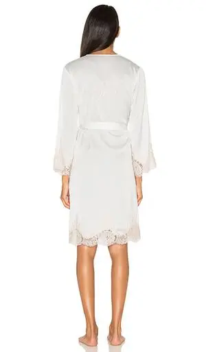HOMEBODII Bride Embroidered Robe In Ivory