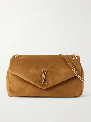 Saint Laurent Calypso Large Padded Suede Shoulder Bag