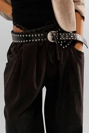 Free People Studded Hip Belt - Black