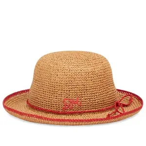 DAMSON MADDER Roll Back Raffia Hat - Straw