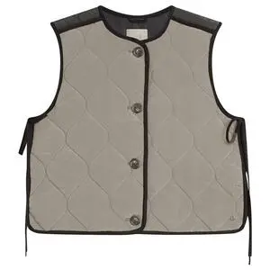 STEL Contrast Quilted Vest - Mud