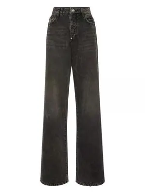 Philipp Plein Logo-embroidered Jeans