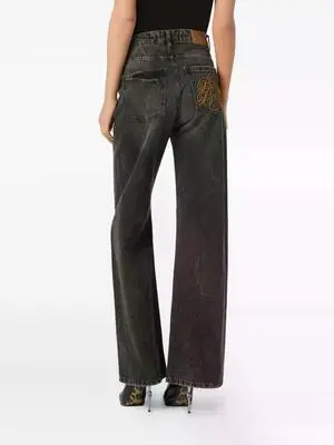 Philipp Plein Logo-embroidered Jeans
