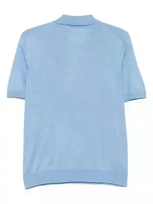 BARBA NAPOLI Silk Polo Shirt - Blue