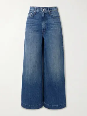 MOTHER The Headliner Sneak High-rise Wide-leg Jeans - Blue