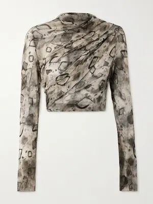 CORTANA Meena Printed Silk-georgette Wrap Jacket