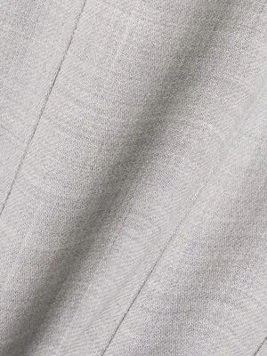 Brunello Cucinelli Paneled Wool Midi Dress - Gray