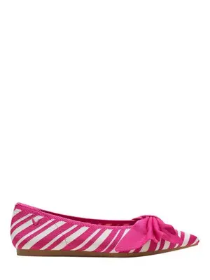 Vivaia Pointed-toe Bow Flats - Fuchsia Multi Stripe
