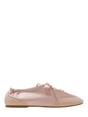 Vivaia Square-toe Lace-up Ballerina Sneakers - Peach Blush