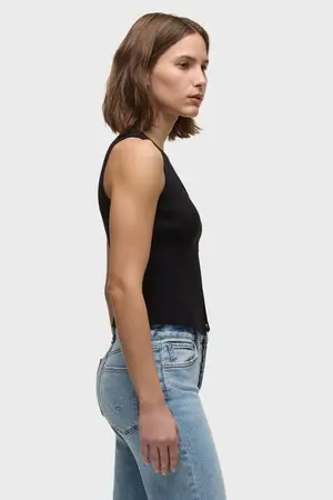 Hudson Jeans Sleeveless V-neck Sweater - Black