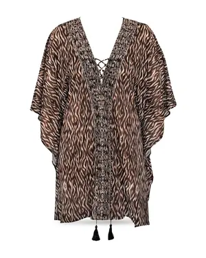 Miraclesuit Topkapi Printed Lace Up Caftan
