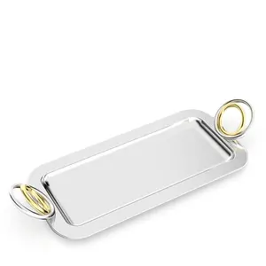 ANNA NEW YORK Ring Small Rectangular Tray - Silver And Gold