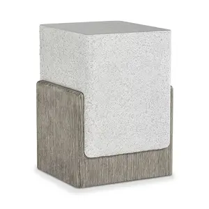 BERNHARDT Monolith Accent Table - Puma Finish/millstone Finish