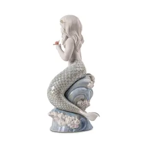 LLADRO Ocean's Little Mermaid Sculpture - Multi