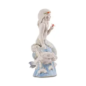 LLADRO Ocean's Little Mermaid Sculpture - Multi