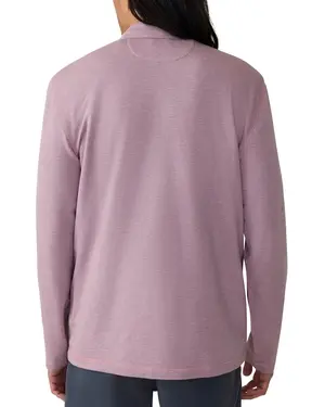 Faherty Brand Movement Quarter Zip Sweater - Rose Creek Stripe