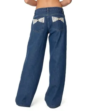 EDIKTED Lacey Pocket Low Rise Jeans