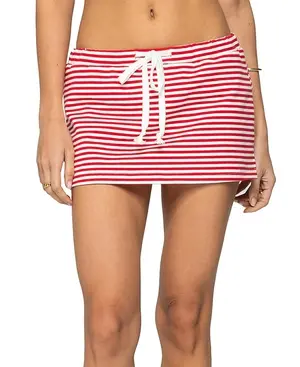 EDIKTED Psalm Striped Mini Skort - Red