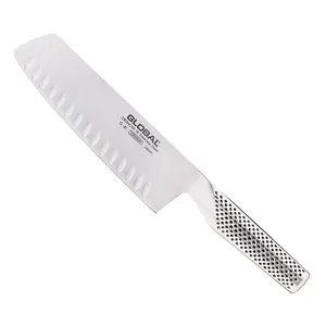 GLOBAL Stainless Steel 6 Hollow Edge Nakiri Vegetable Knife - Silver