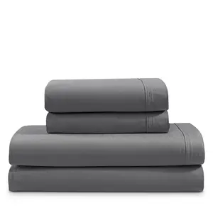 Calvin Klein Washed Percale Cotton Sheet Set, Twin Dark Grey