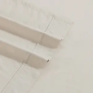 Calvin Klein Washed Percale Cotton Sheet Set, Twin - Light Beige