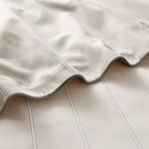 ANNE DE SOLENE Journey Striped Sateen Flat Sheet, Queen