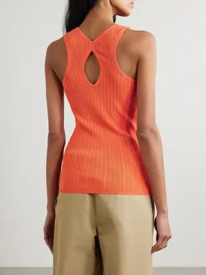 JOSEPH Cutout Ribbed-knit Tank